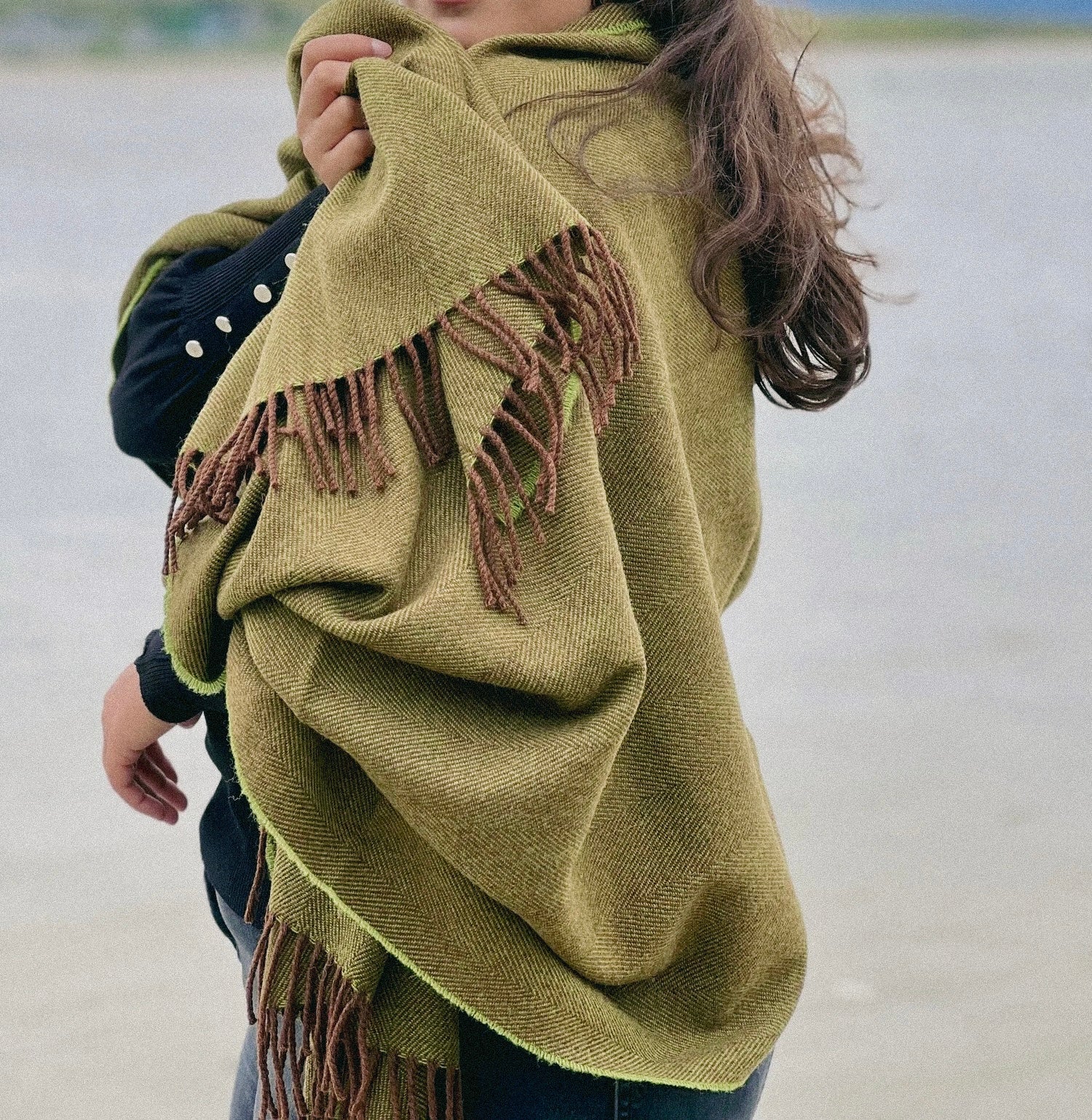 Merino Lambswool Pashmina, Oatmeal – Debbie Hall Home